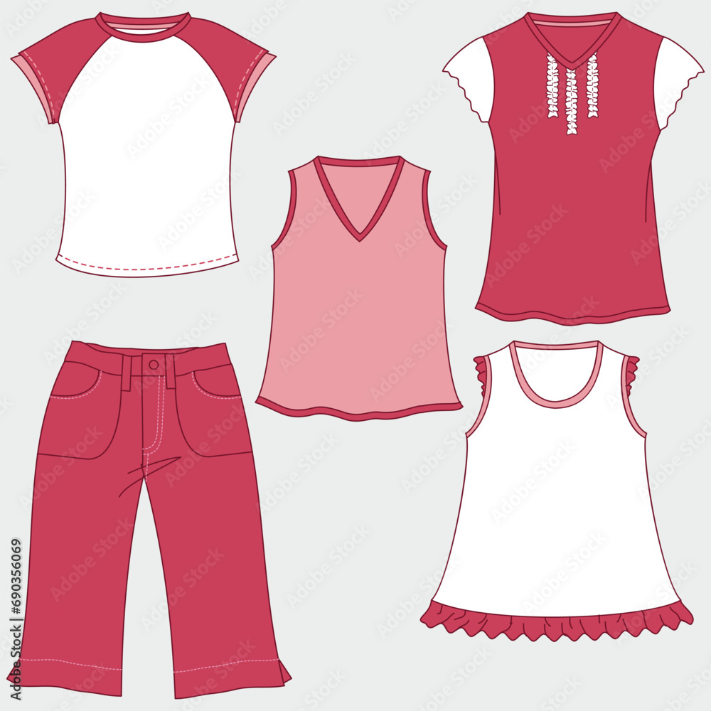 Vector crop top fashion CAD, woman square neck short sleeve t shirt ...