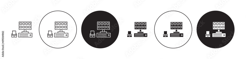 POS system vector illustration set. POS system touchscreen pos suitable ...