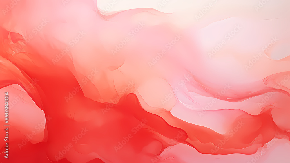 red abstract art with watercolor paint brush strokes, whisps and waves ...