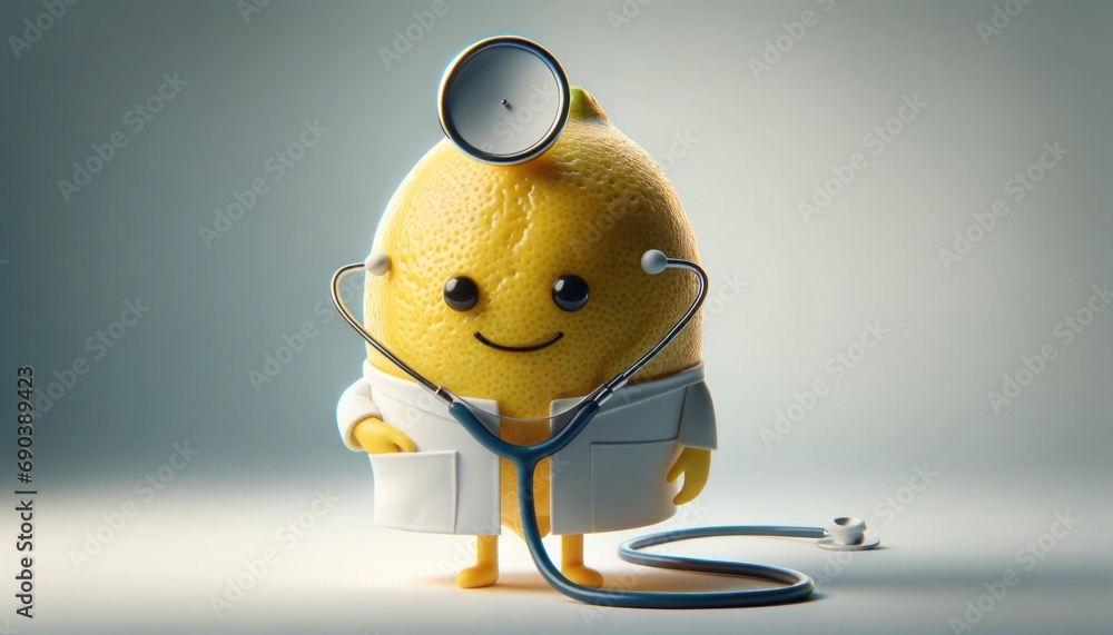 Witty illustrations of lemon as doctor, complete with lab coats ...