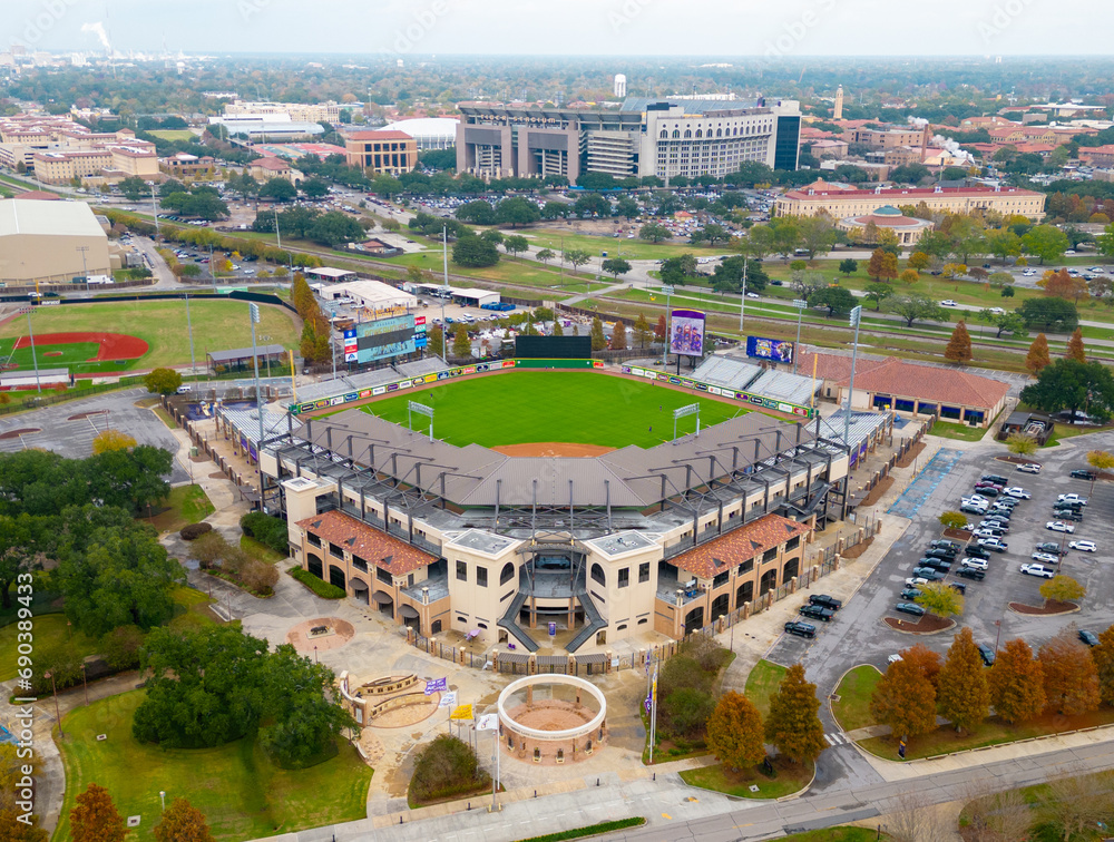 LSU Alex Box Stadium with Tiger Stadium in the background, Baton Rouge ...