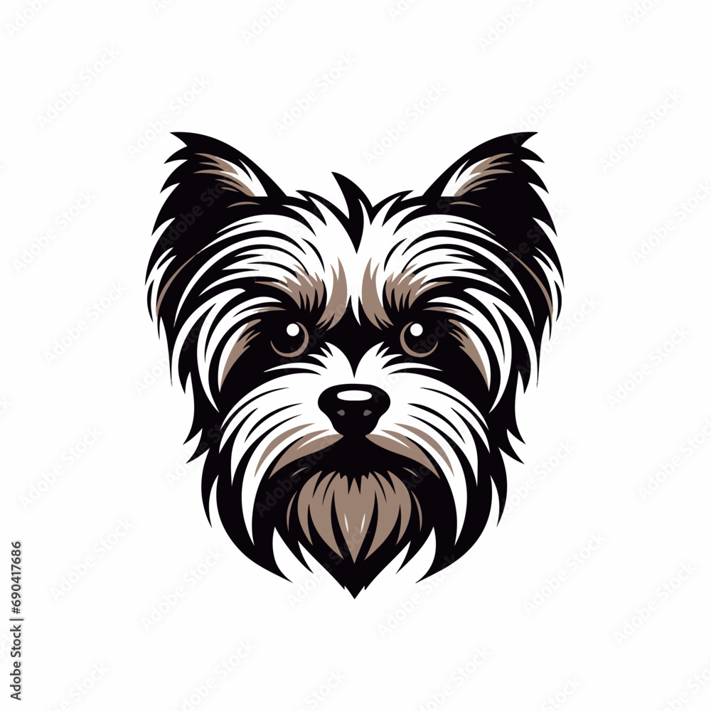 Yorkshire Terrier in cartoon, doodle style. Isolated 2d vector ...