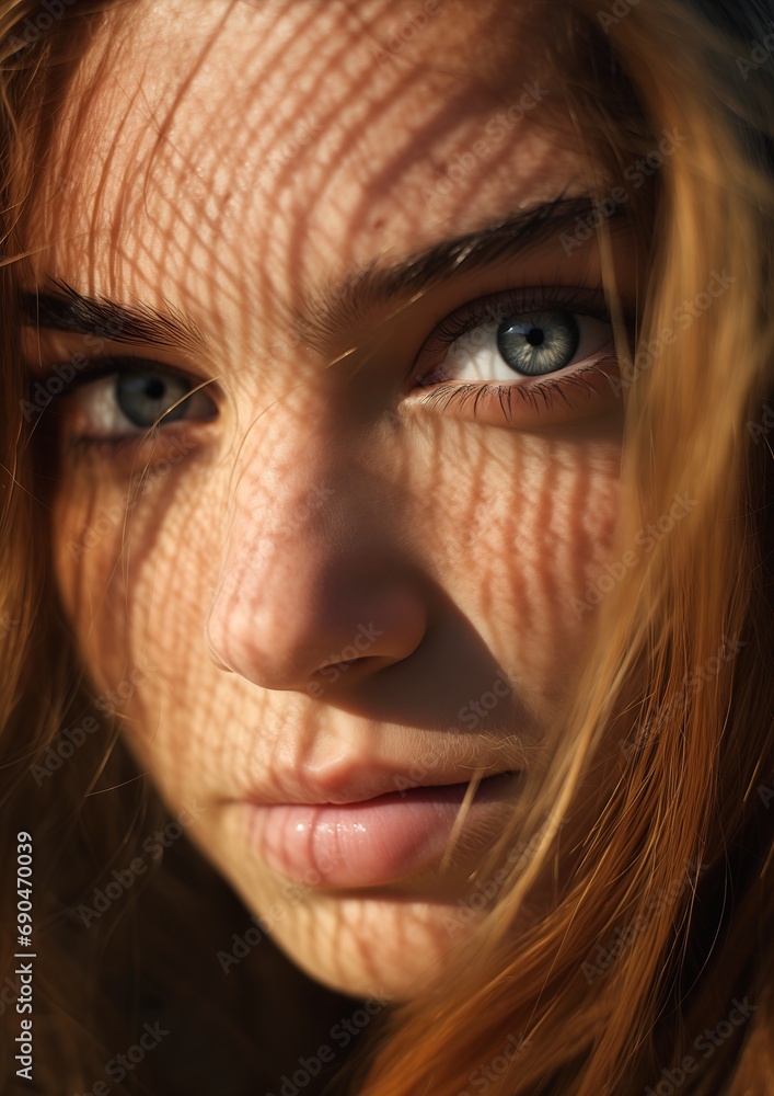 woman long hair blue eyes looking professional favorite perfect crisp ...