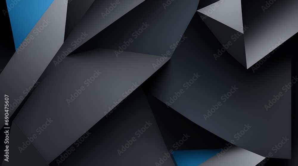 Black dark gray blue white abstract background. Geometric pattern shape ...