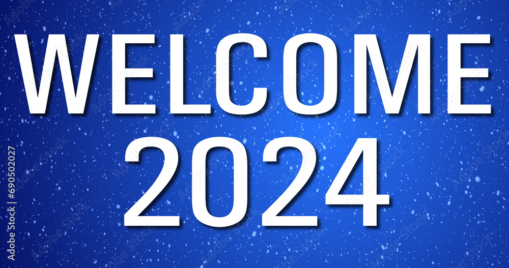 Welcome, 2024 animated elegant snowfall background. A new beginning for ...