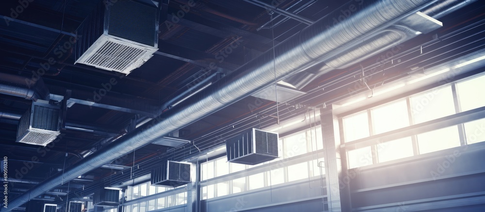 Installation of heating and cooling system in industrial setting, by ...