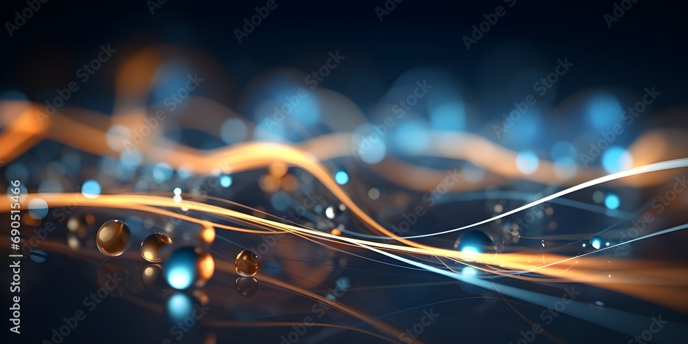 a blue and yellow abstract background with bubbles. Featuring User ...