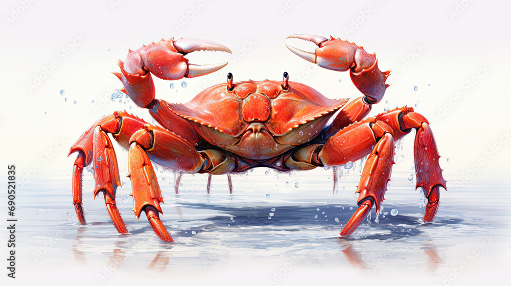 Red Sea Crab isolated on white background, Scylla serrata or Serrated ...