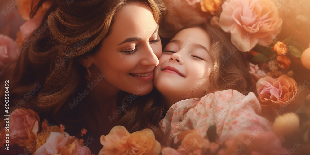 Create a heartwarming background with defocused images of hugs and ...