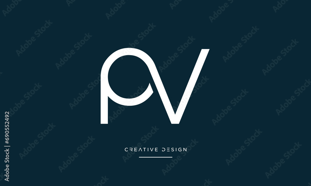 PV or VP Alphabet letters icon logo Stock Vector | Adobe Stock