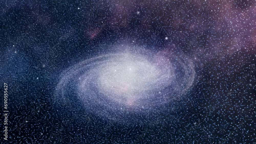 Space galaxy vortex with sparkling stars. Space travel fantasy animated ...