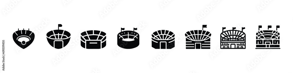 stadium icon, Sports stadium, icon set. Stadiums for athletic and ...
