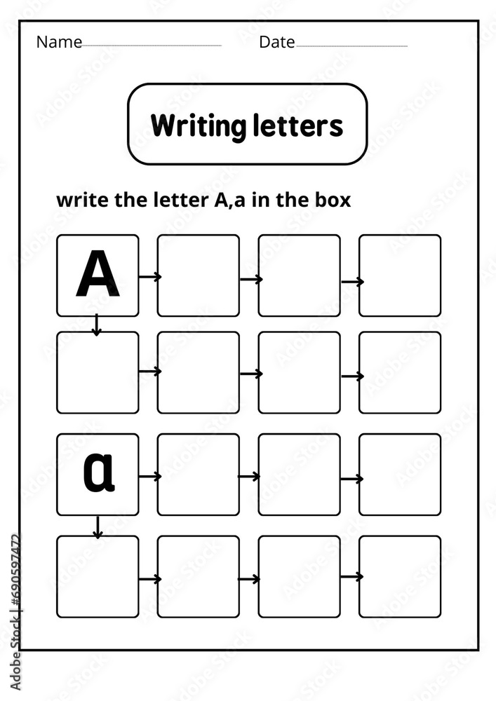 letter a worksheets for kindergarten - learning letter a activities ...