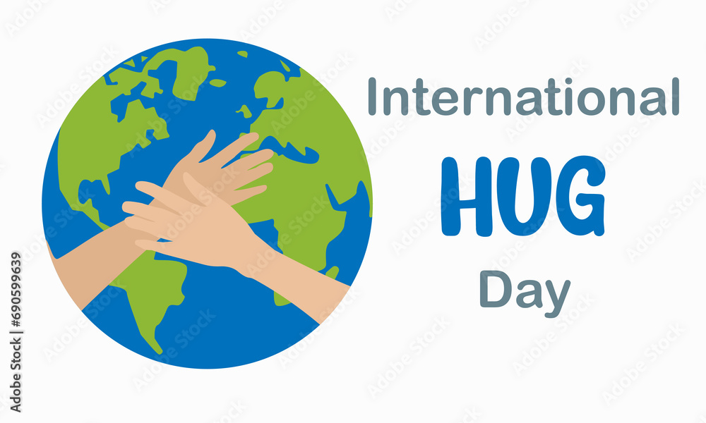 Vector graphic illustration of international hugging day good for ...