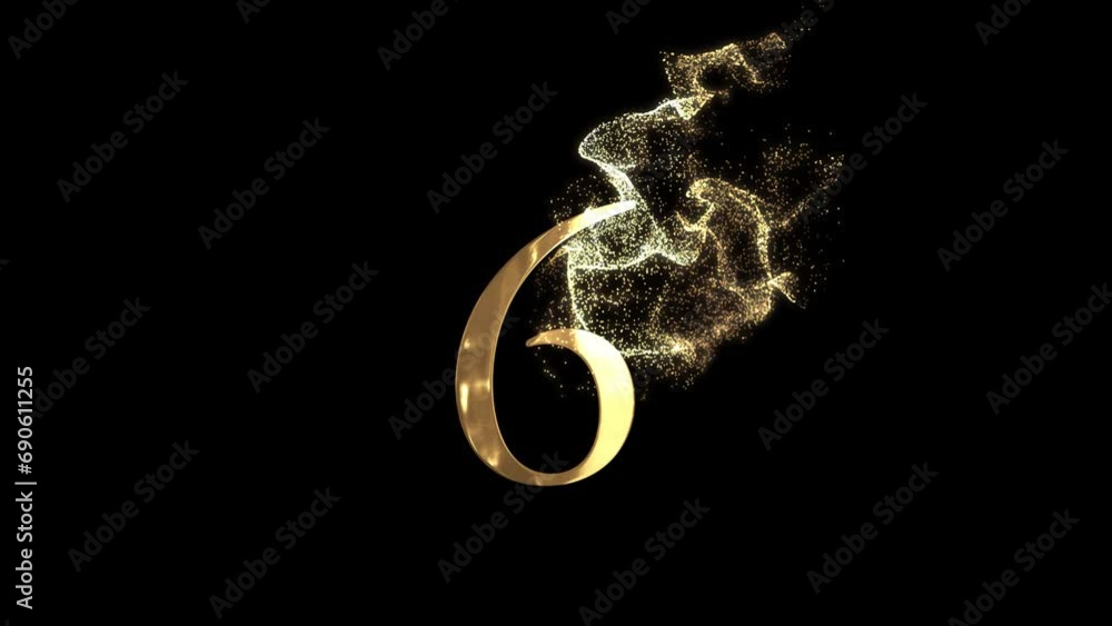 Golden number 6 from particles, numbering, six, golden numbers, alpha ...