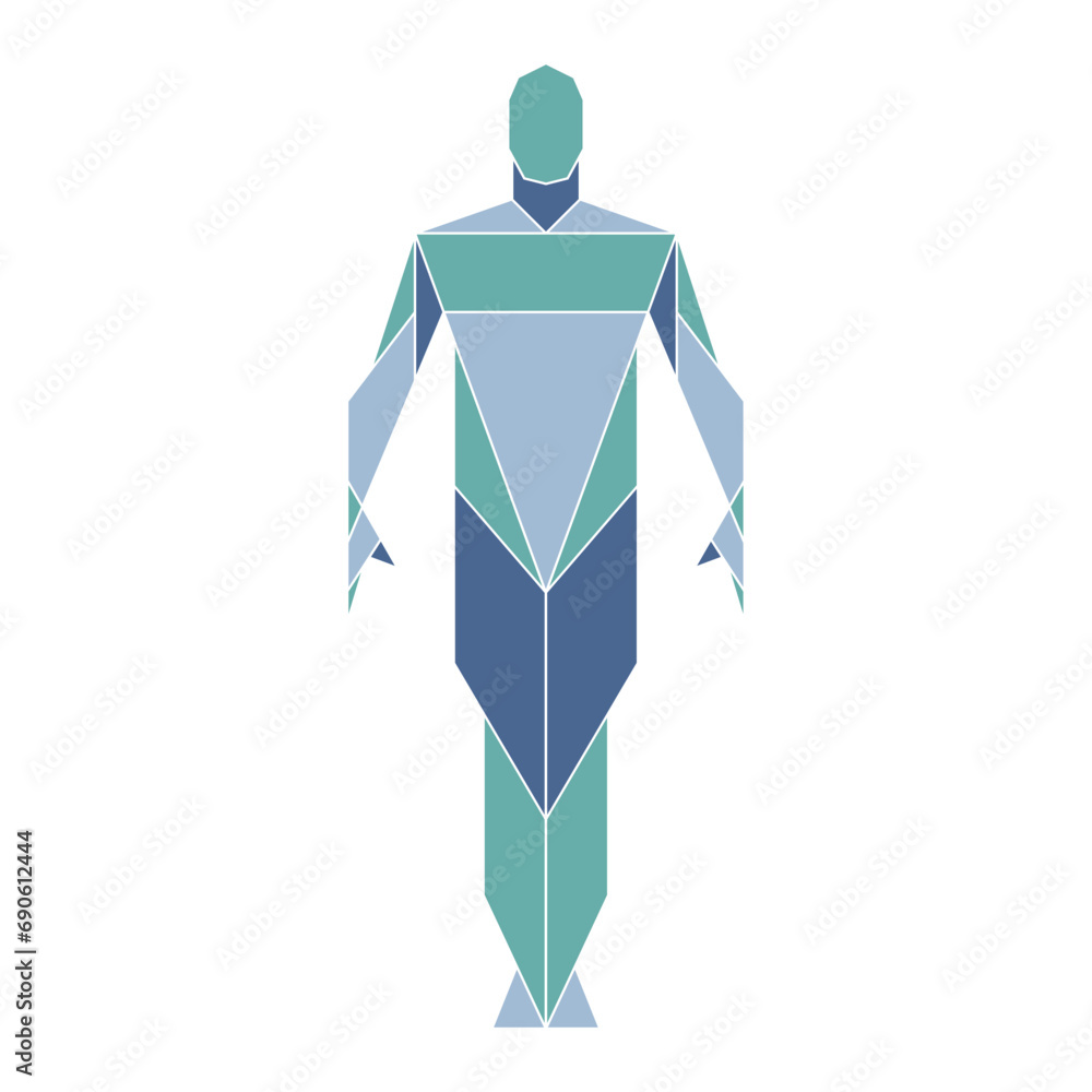 Geometric human silhouette. Abstrack graphic. Vector illustration image ...