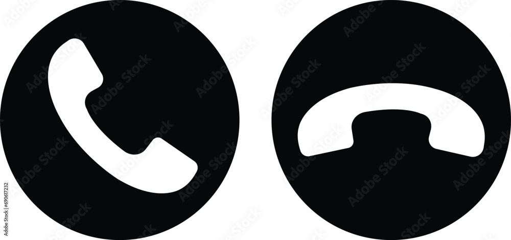 Call Icons set. Phone Dial Symbols. Answer and Decline. Yes and No ... Call Icons set. Phone Dial Symbols. Answer and Decline. Yes and No ...