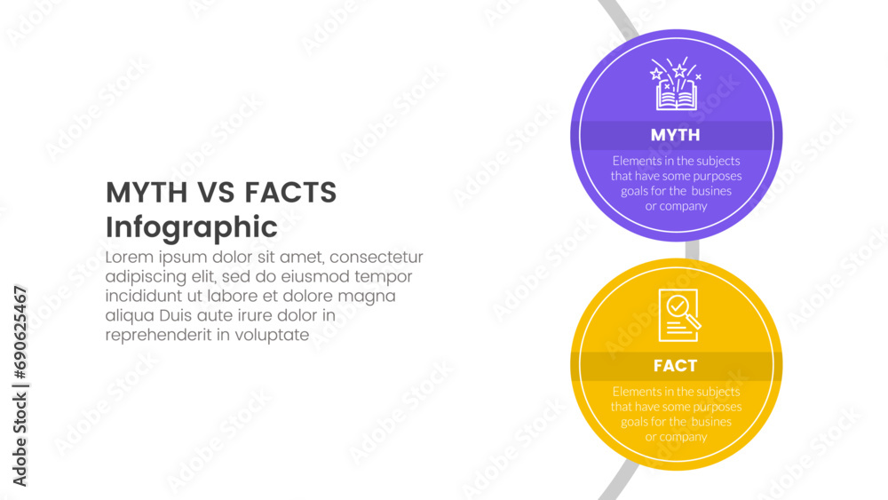fact vs myth comparison or versus concept for infographic template ...
