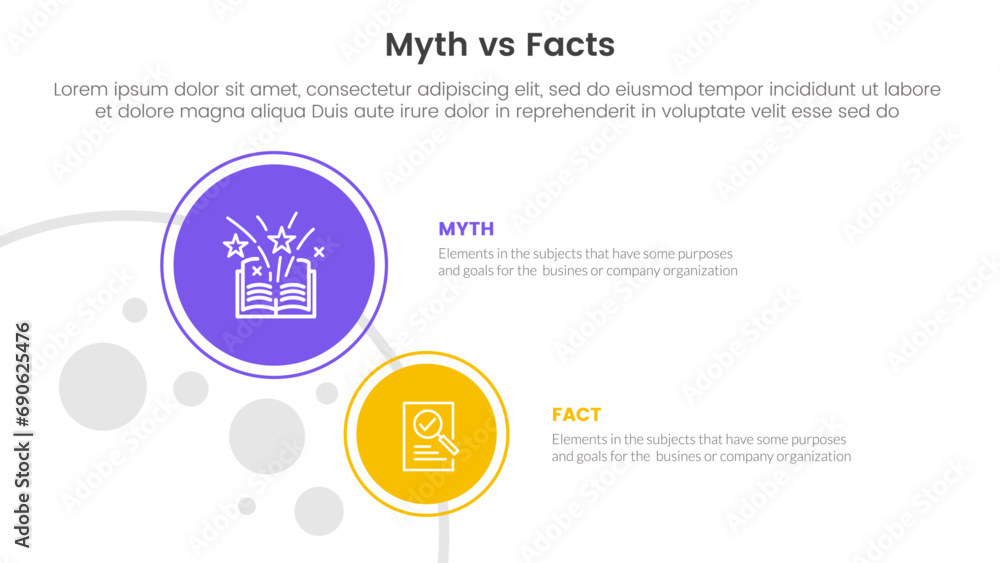 fact vs myth comparison or versus concept for infographic template ...