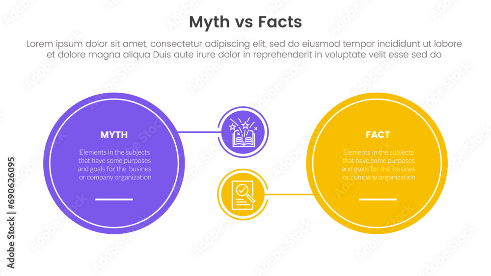 fact vs myth comparison or versus concept for infographic template ...