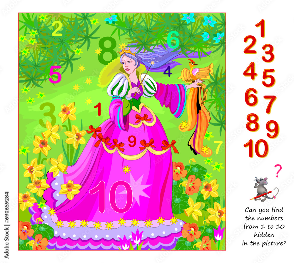 Can You Find The Numbers From 1 To 10 In The Picture Logic