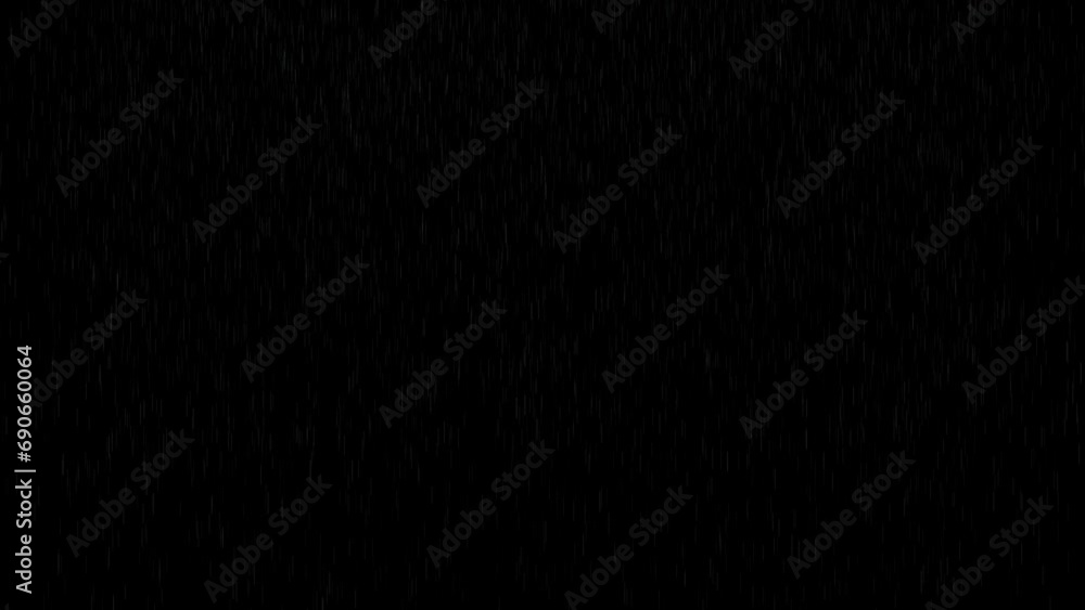 4K Cinematic Realistic rainfall animation overlay background in alpha ...