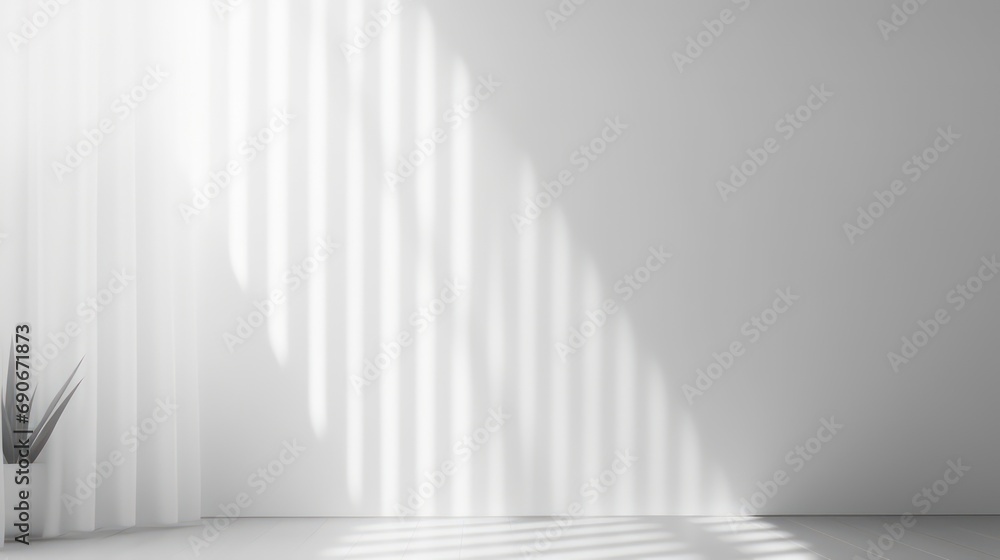 Realistic and minimalist blurred natural light windows, shadow overlay ...