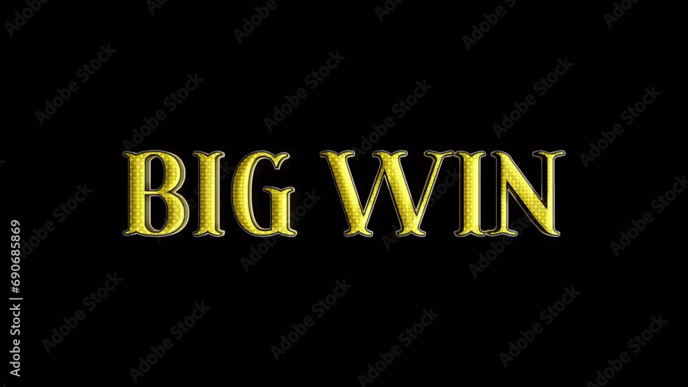Vidéo Stock Big win. The words "Big win" in 3D style. 3D Big win text ...