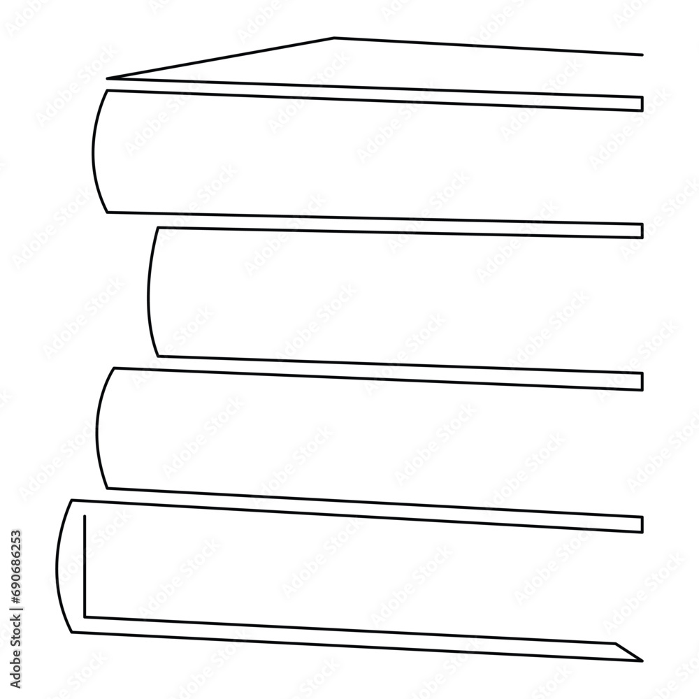 One line art drawing continuous opened book simple minimalistic outline ...