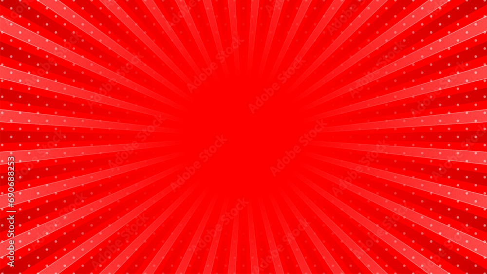 Red sun rays retro with paper texture background. Abstract burst sun ...