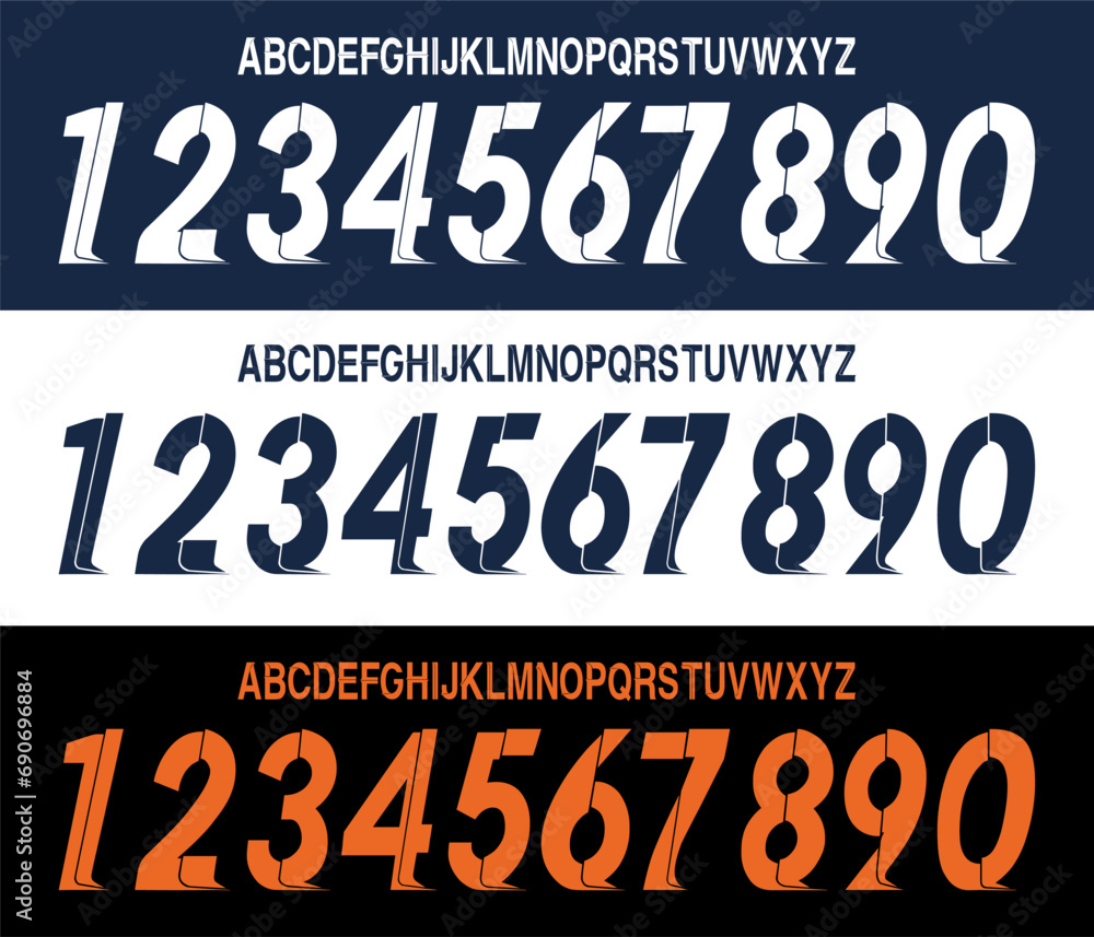 Football Numbers Font