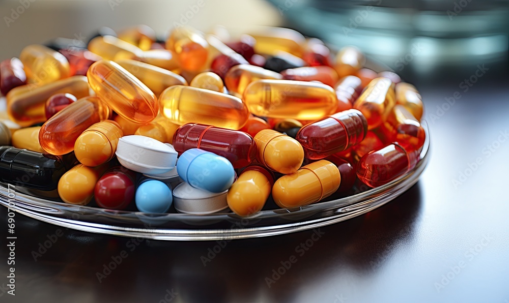 Various Medicines Display - Medication Abuse, Pills, Capsules ...