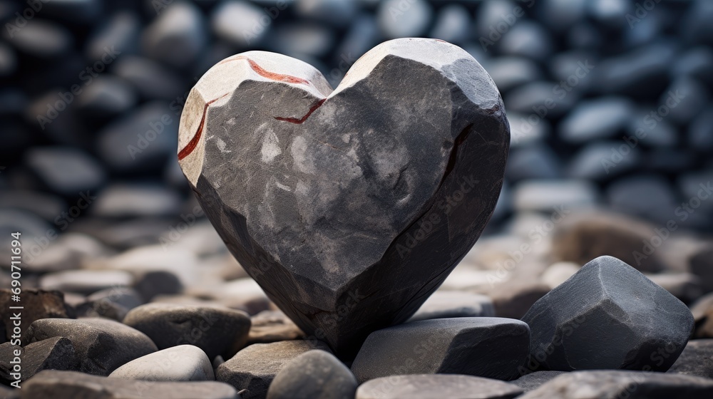 heart of stone, a symbol of unyielding emotion. Perfect for conveying ...