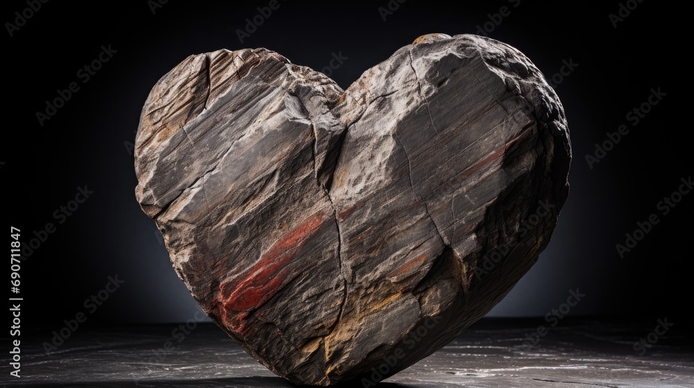 heart of stone, a symbol of unyielding emotion. Perfect for conveying ...