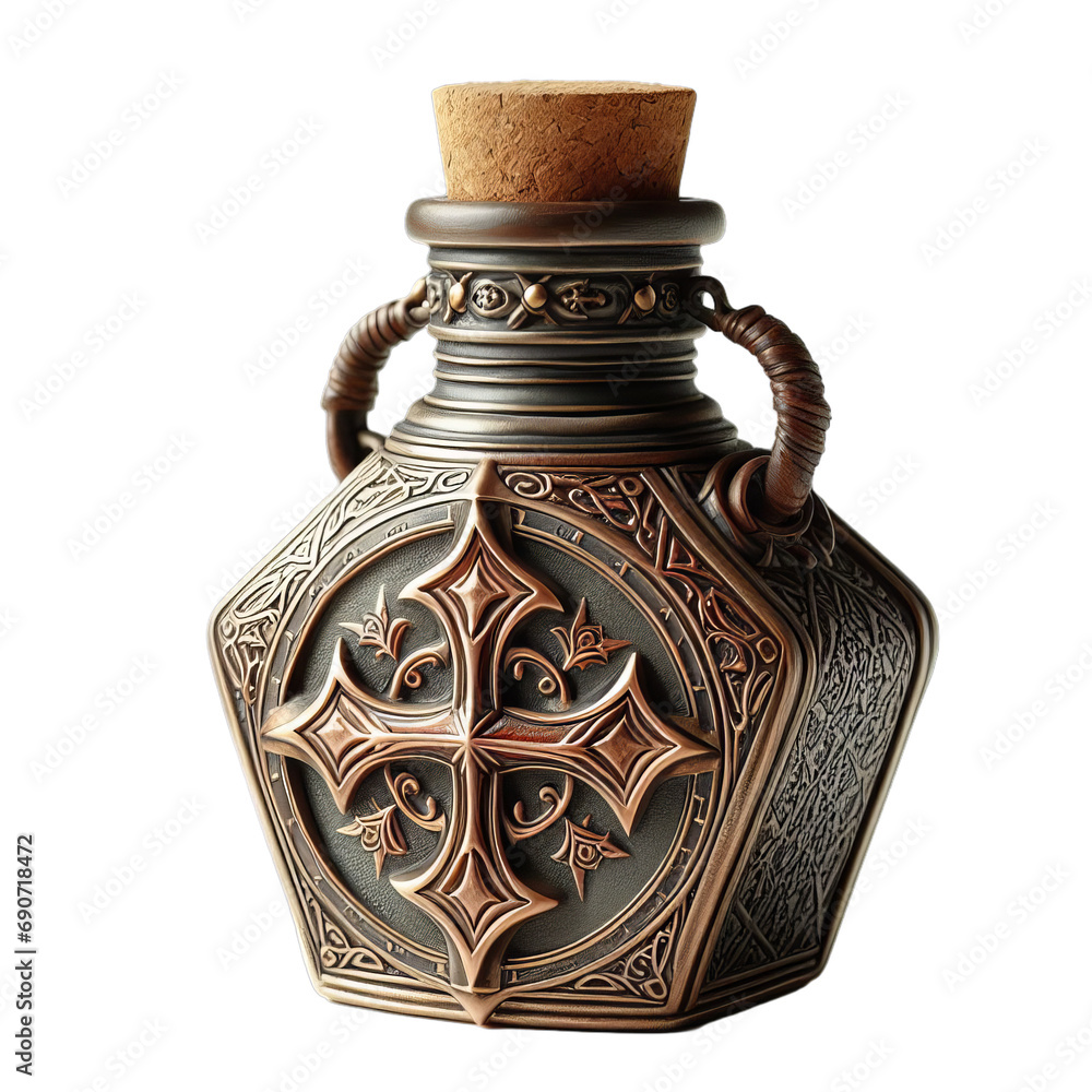 Medieval potion bottle isolated on transparent or white background, png ...