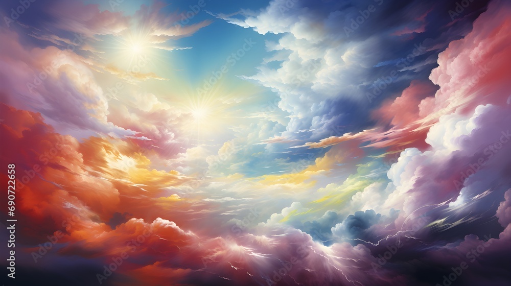 Sear and Sun design concept art a yellow and blue paper cut out of a ...