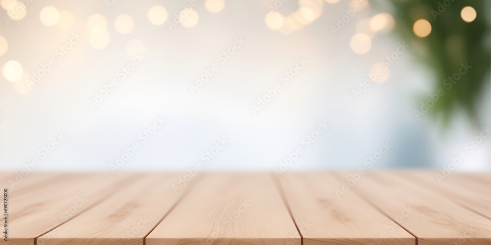 Clean table themed blur background. AI generated illustration Stock ...