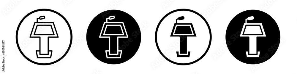 Keynote presentation icon set. speaker speech keynote vector symbol in ...