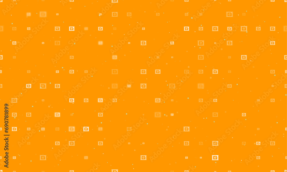 Seamless background pattern of evenly spaced white eSIM symbols of ...