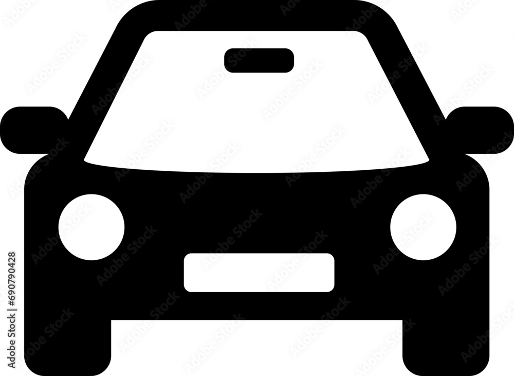 Car Icon Outline. Car Front View Flat Icon For Apps And Websites ...