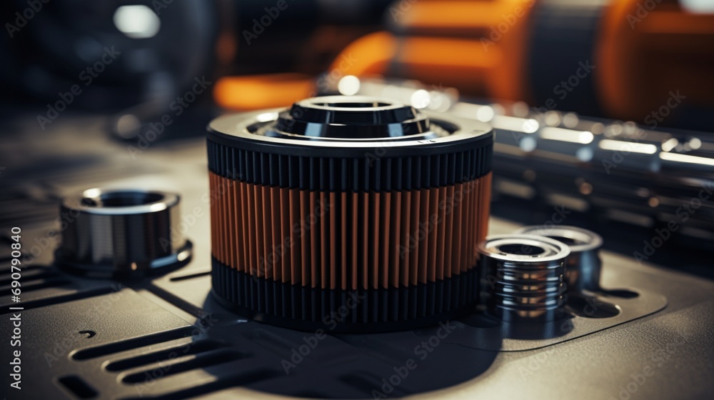 A pristine oil filter, its design and cleanliness symbolizing the ...