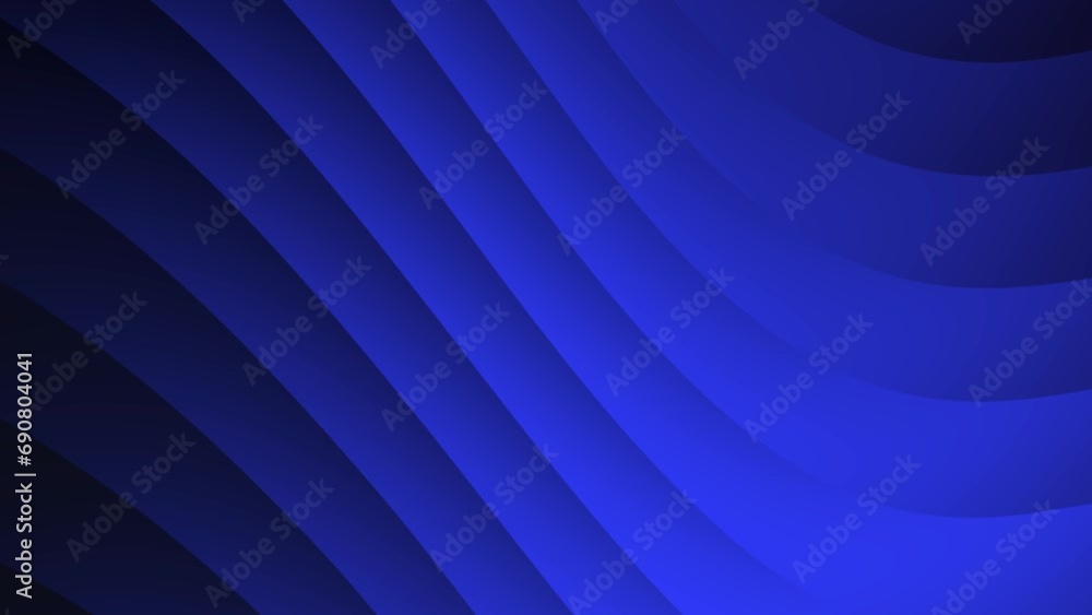 Abstract black-blue gradient lines: Thick flowing plastic stripes in a ...