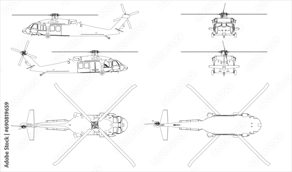 Medium-lift utility military helicopter. Helicopter us army. Multi ...