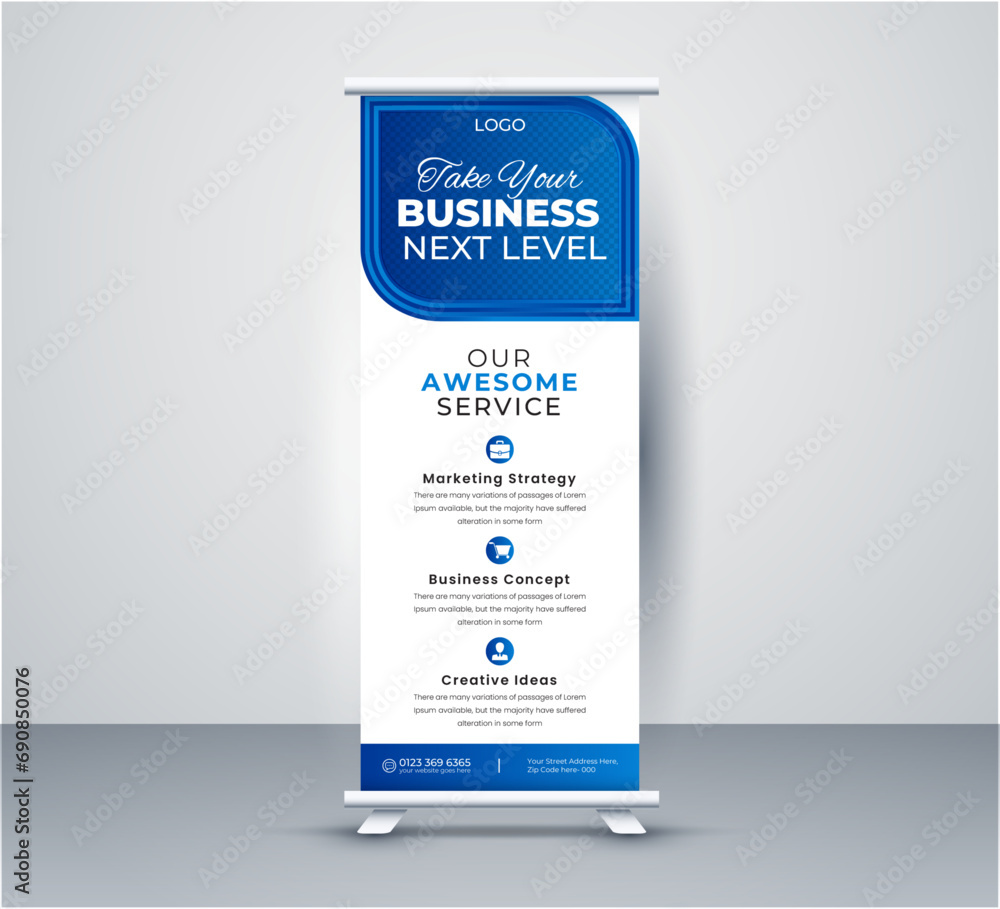 corporate Business Marketing Rollup banners Design Template, editable ...