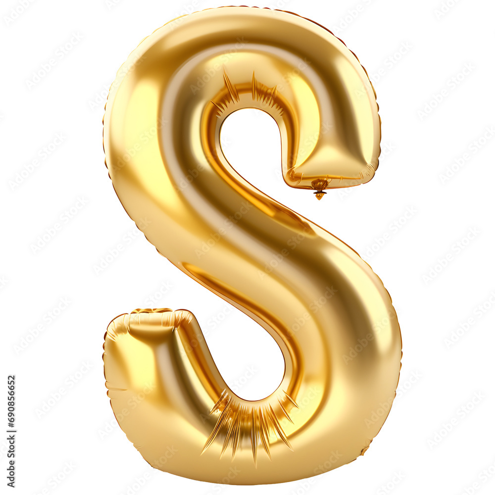 Gold Alphabets and number Balloons clipart, letters, transparent ...