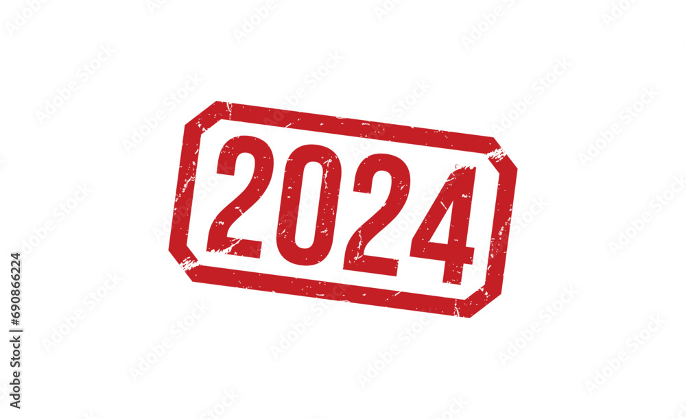 Vecteur Stock 2024 stamp red rubber stamp on white background. 2024 ...