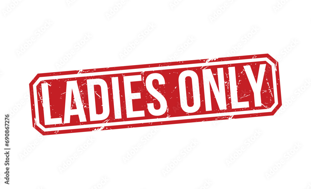Ladies Only stamp red rubber stamp on white background. Ladies Only ...