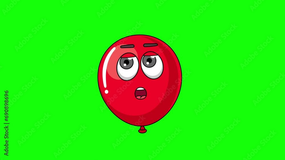 balloon cartoon facing with rolling eye, emoji emoticon animation Stock ...