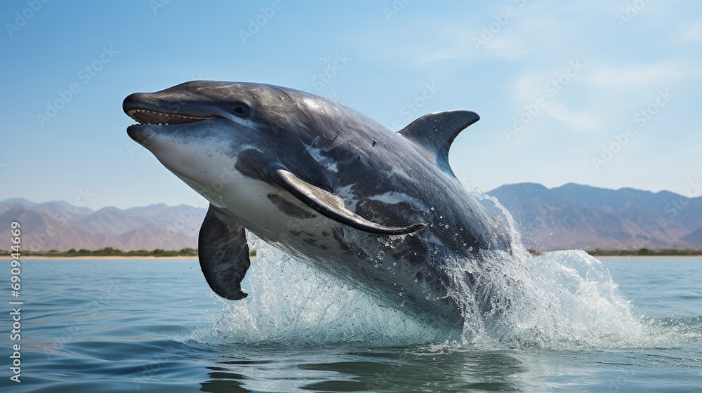 Vaquita Dolphin Leaping in Gulf of California: The elusive Vaquita ...