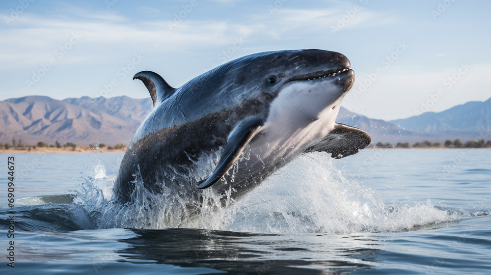 Vaquita Dolphin Leaping in Gulf of California: The elusive Vaquita ...